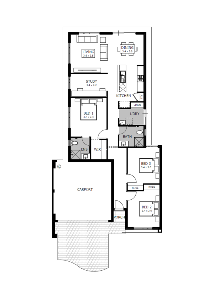 9m – 10.5m Narrow Block House Designs – Homebuyers Centre