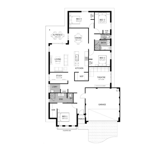 13m, 14m & 15m Wide Home Designs Perth - Homebuyers Centre