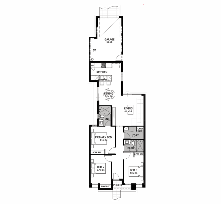 Collins 3 Bed x 2 Bath | New House Design & Floor Plan